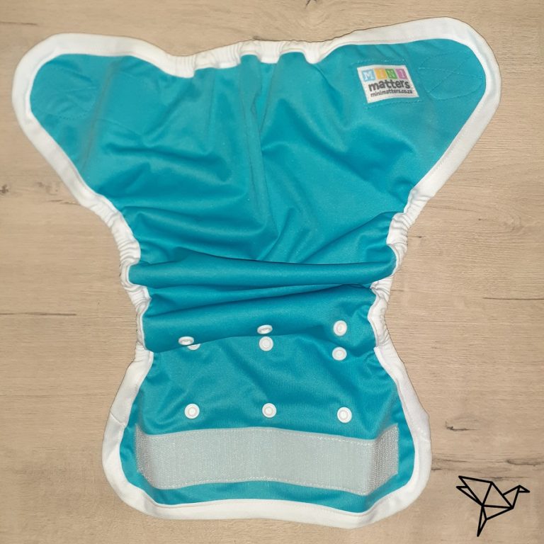 Aqua Blue – OSFM Velcro PUL Cover - Origami Eco